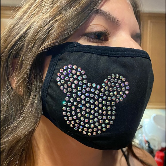 unbranded | Accessories | Mickey Head Inspired Blinged Out Face Mask ...
